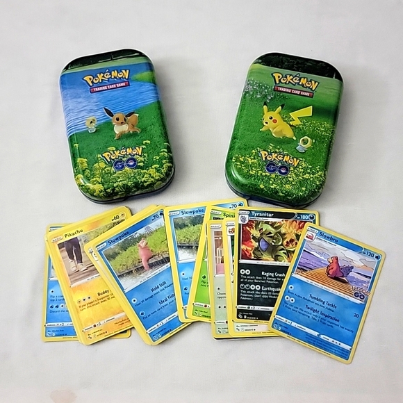 Pokemon | Games | Pokemon Go Cards W Pikachu And Eevee Tins | Poshmark